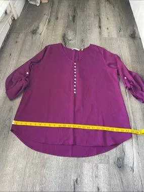 Soft Surroundings | Tops | Soft Surroundings Deep Magenta Vneck ...